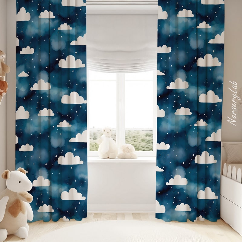 Blue Sky Cloud Curtains - Etsy