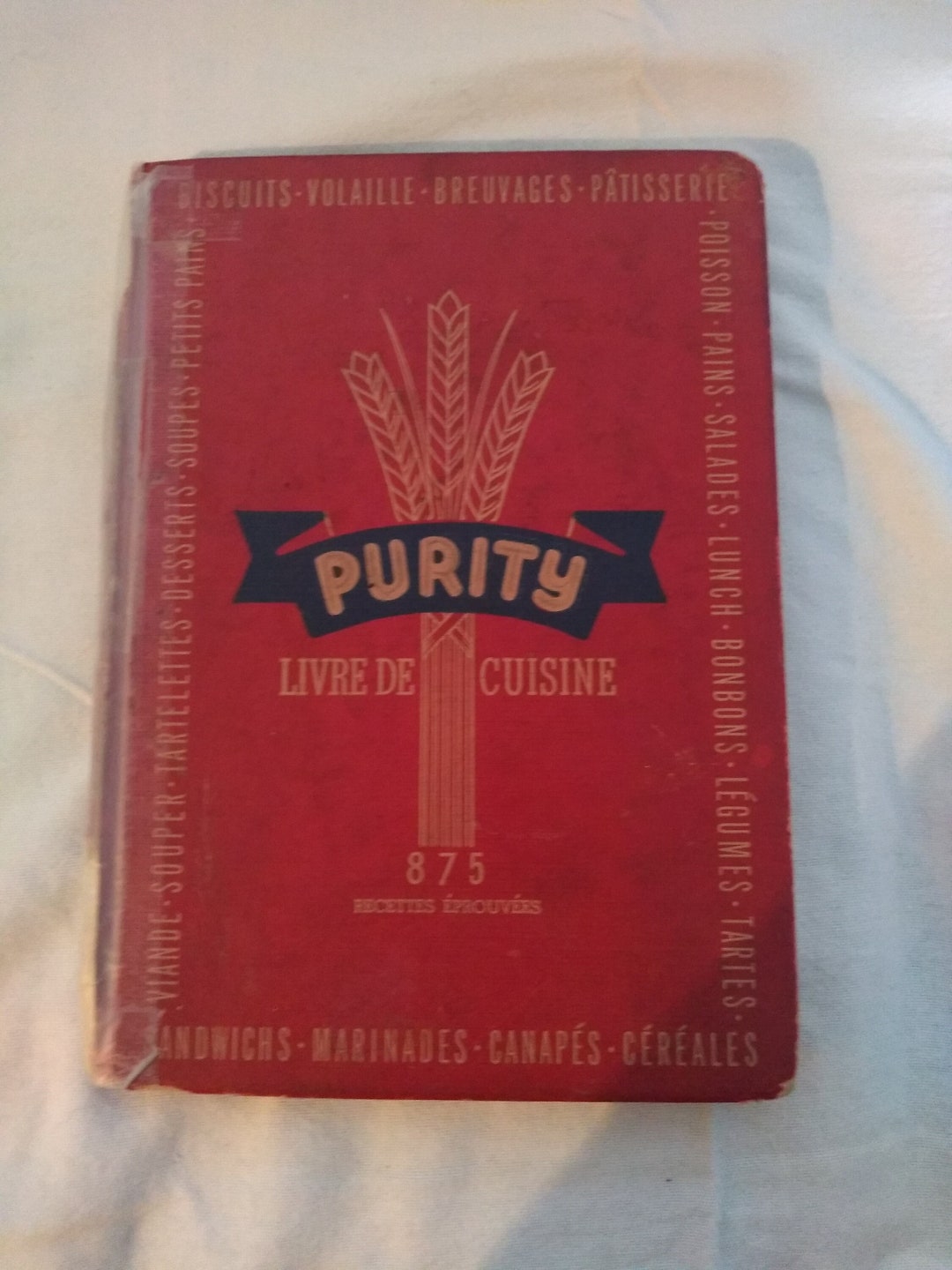 Farine PURITY Livre De Cuisine Vintage RARE Quebecois / Canadian ...