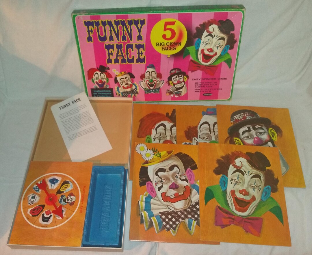 FUNNY FACE Board Game by Whitman, No. 4837, Français / English 100% ...