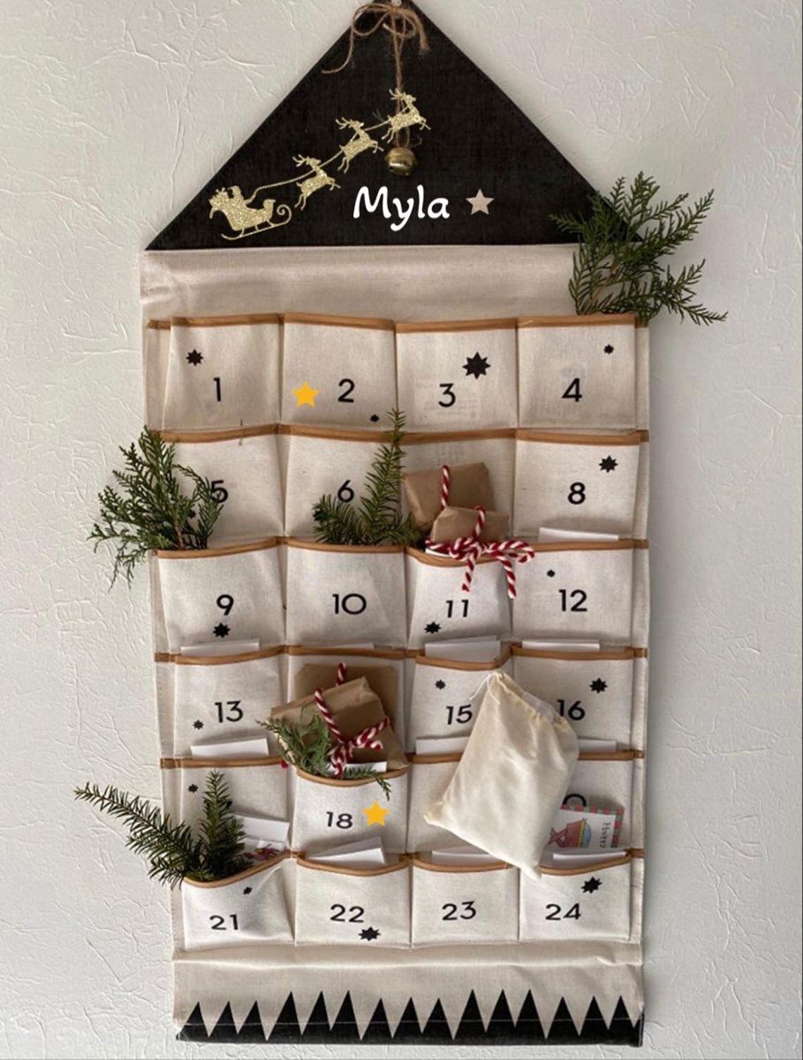 Custom Canvas Advent Calendar - Etsy