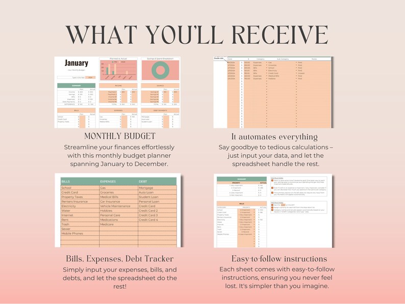 2025 Annual Budget Spreadsheet | Google Sheets Budget Template, Monthly ...