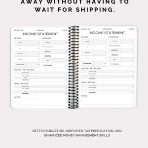 Printable Monthly Income Statement Tracker, Income Expense Tracker ...