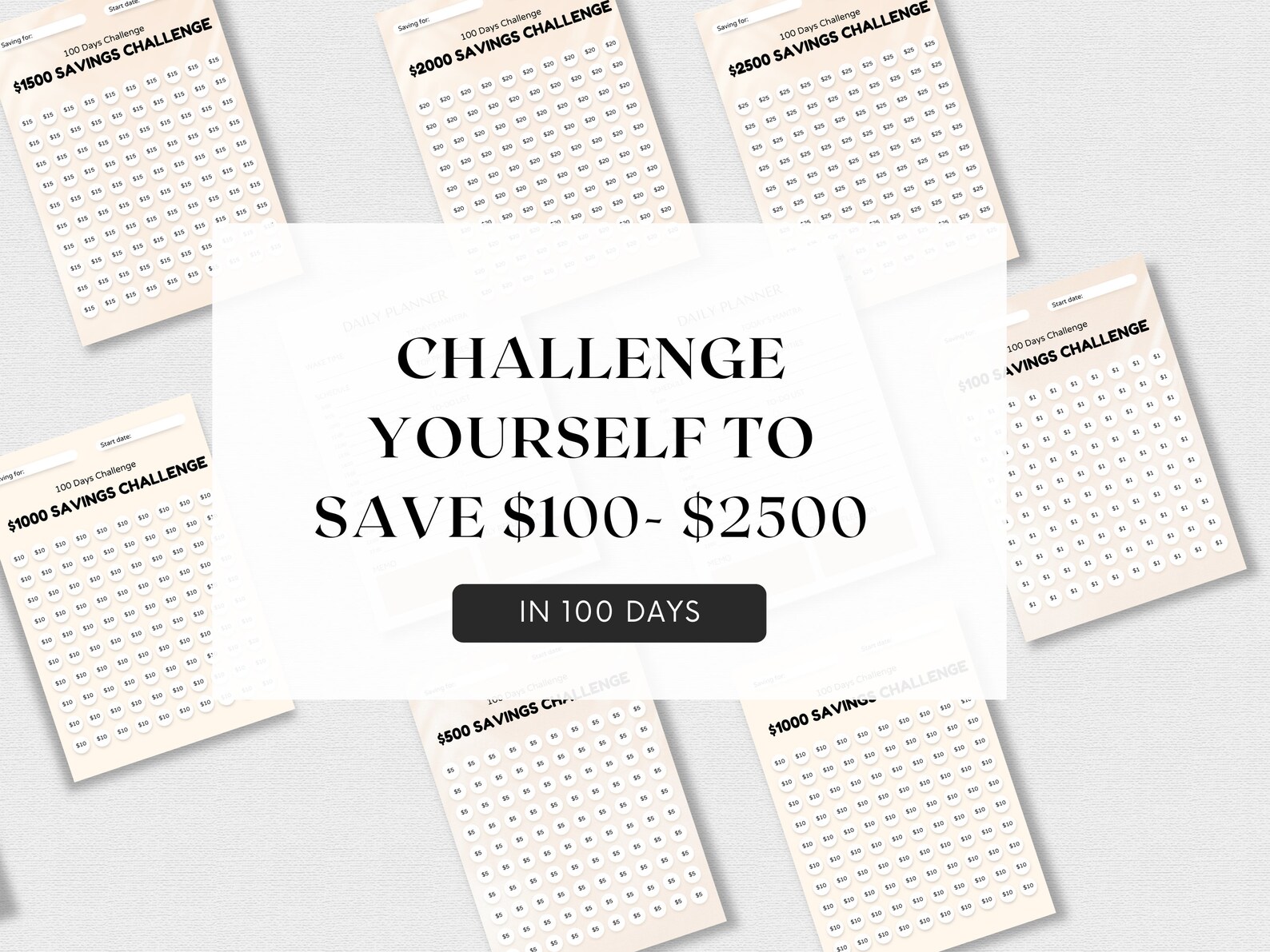 2025 Savings Challenge Printable | Savings Challenge Bundle |savings ...