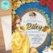 Princess Belle Birthday Invitation, Princess Belle, Belle, Birthday ...
