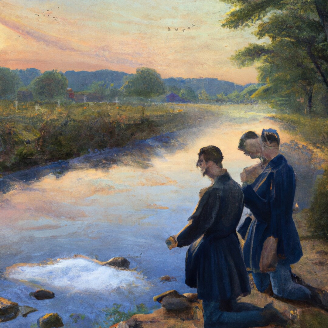 Prayers by the River (a.i. Art) - Etsy
