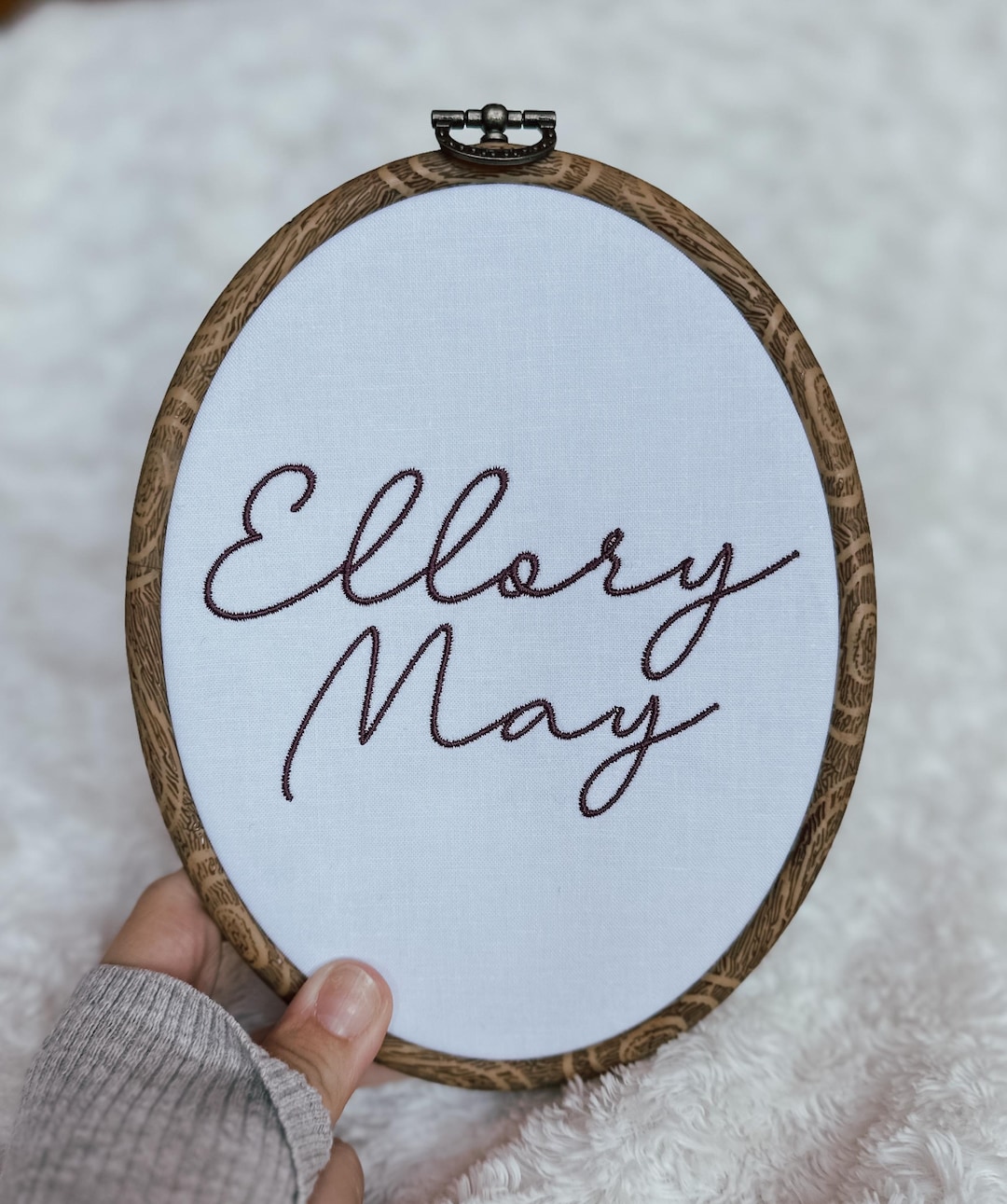 Personalized Baby Name Announcement, Embroidered Hospital Name ...