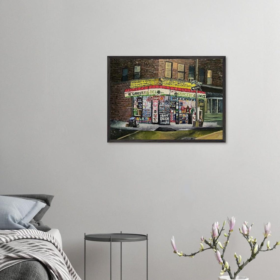 NYC Corner Store Painting: Urban Street Scene Art Print - Etsy
