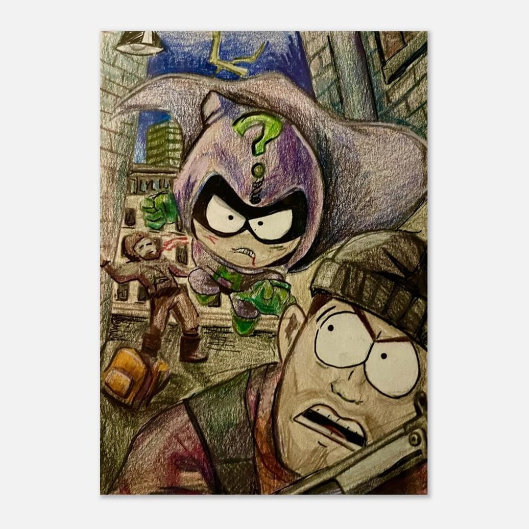 Mysterion South Park Kenny Mccormick (inspired Drawing) - Etsy