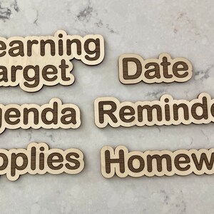 Set of 6 Teacher Whiteboard Magnets: Agenda, Homework, Learning Target ...