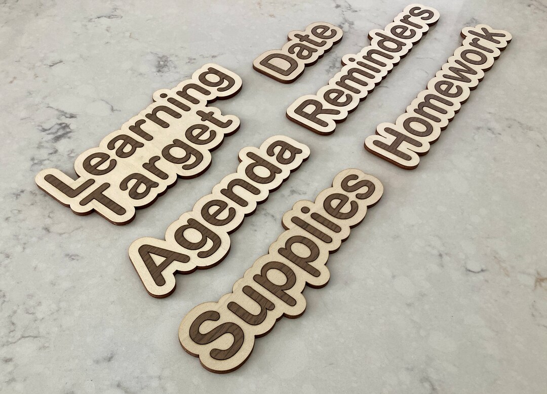 Set of 6 Teacher Whiteboard Magnets: Agenda, Homework, Learning Target ...