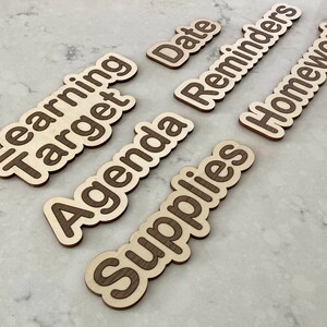 Set of 6 Teacher Whiteboard Magnets: Agenda, Homework, Learning Target ...
