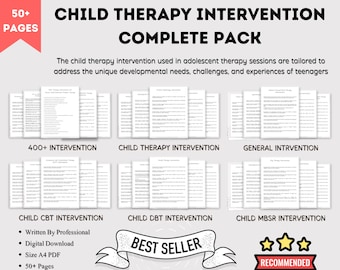 Child Therapy Interventions for Progress Notes, Therapeutic ...