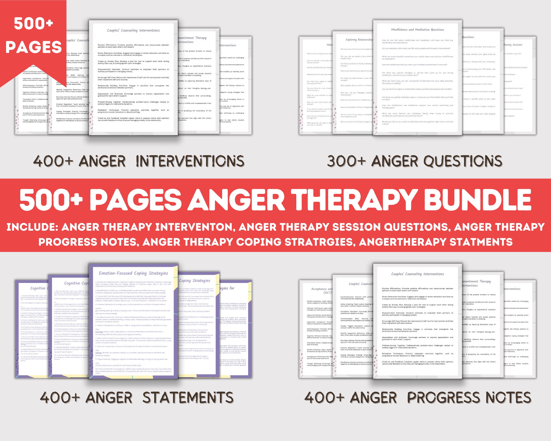 Anger Management Workbook for Teens and Adults, Anger Coping Skill ...