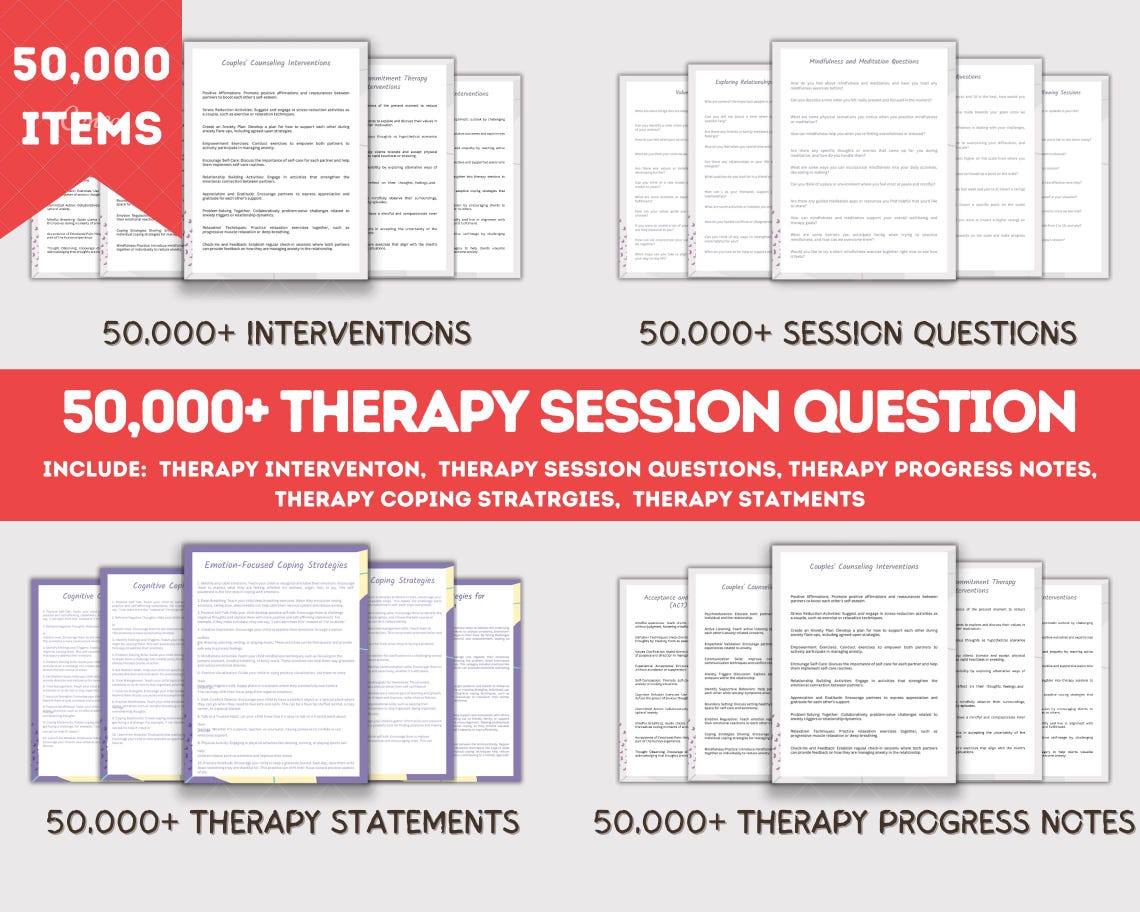 Therapy Session Questions MEGA BUNDLE Therapy, Question, Therapist ...