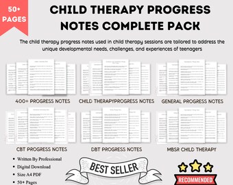 Child Therapy Progress Note Statements, Kids Therapy, Therapy Progress ...