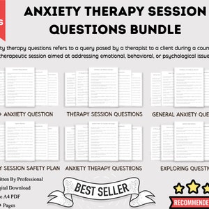 Anxiety and Depression Therapy Questions, Counseling Questions, Therapy ...