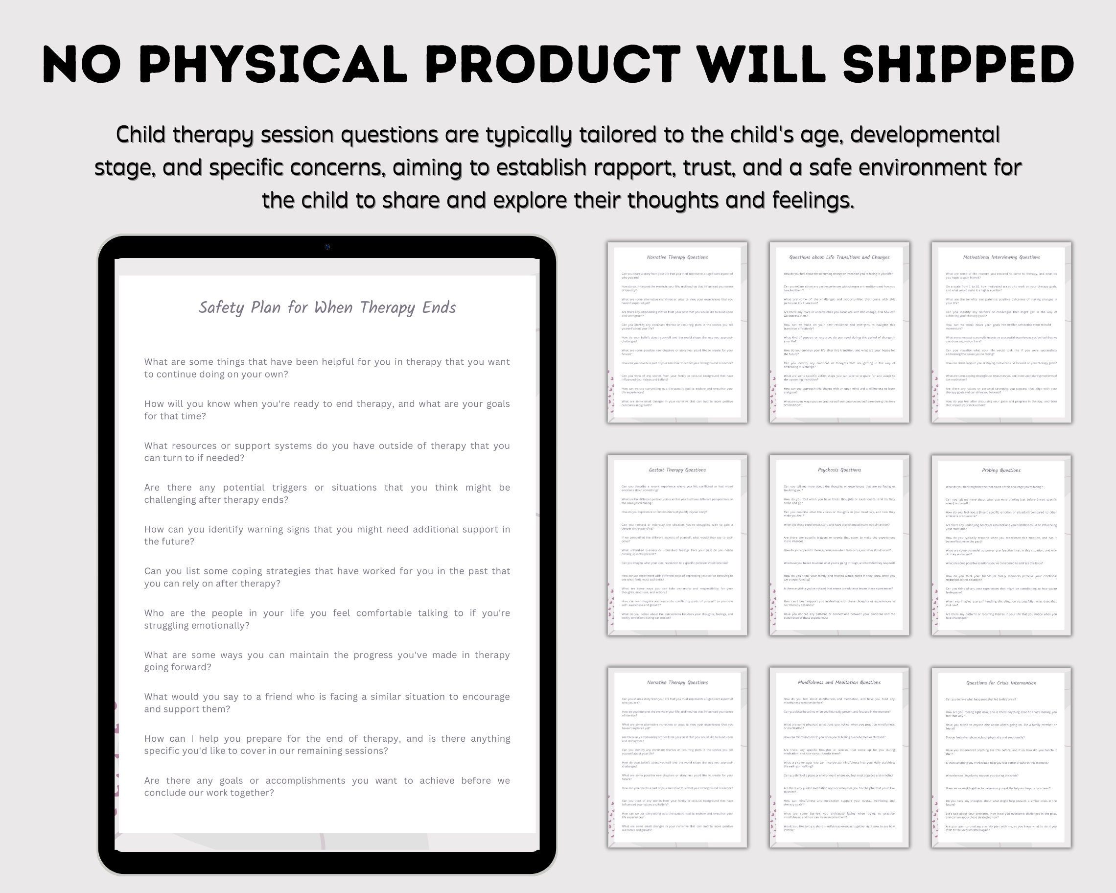 Child Therapy Session Questions, Counseling Questions, Therapy ...