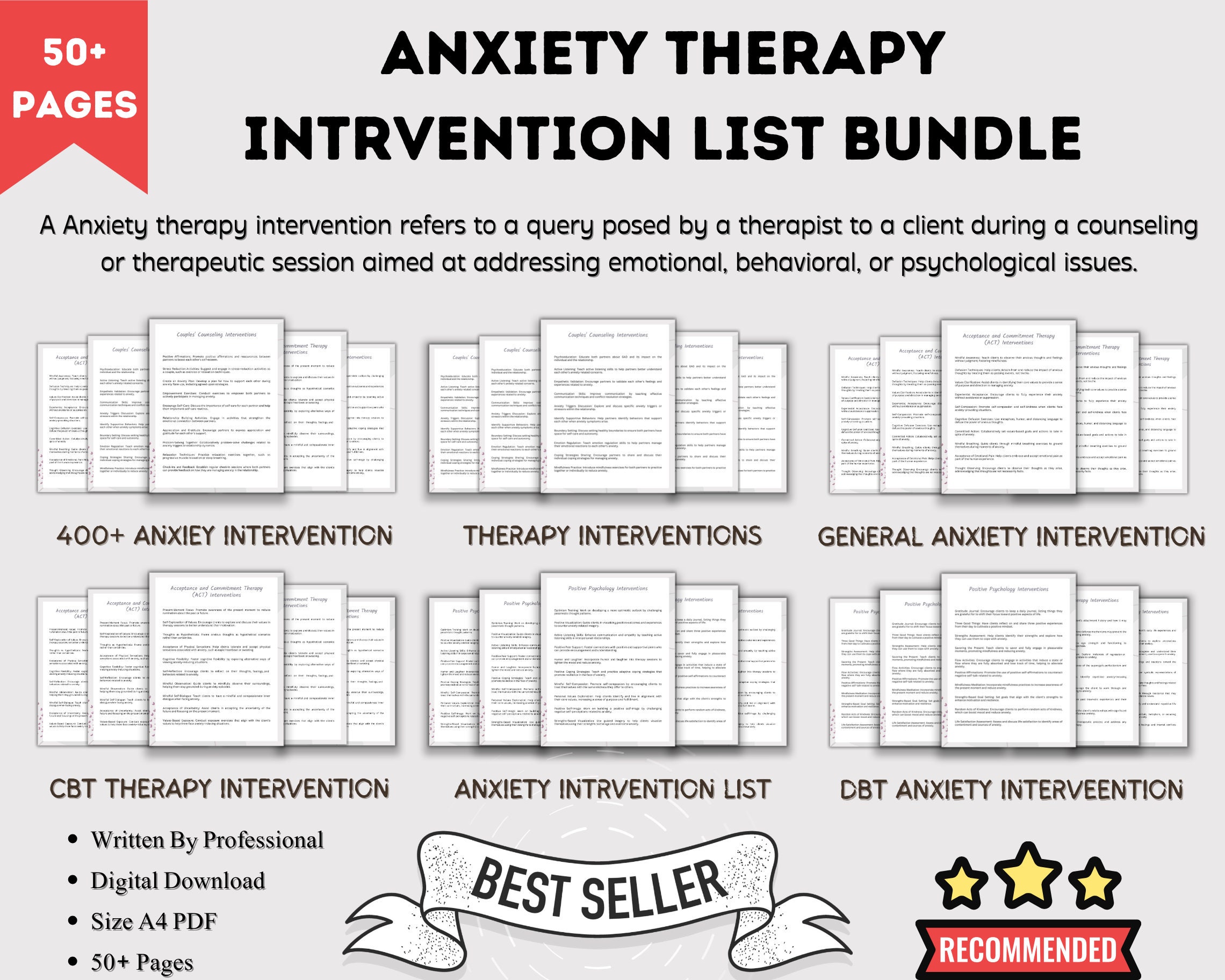 Therapeutic Interventions, Therapy Intervention List, Therapist Cheat ...