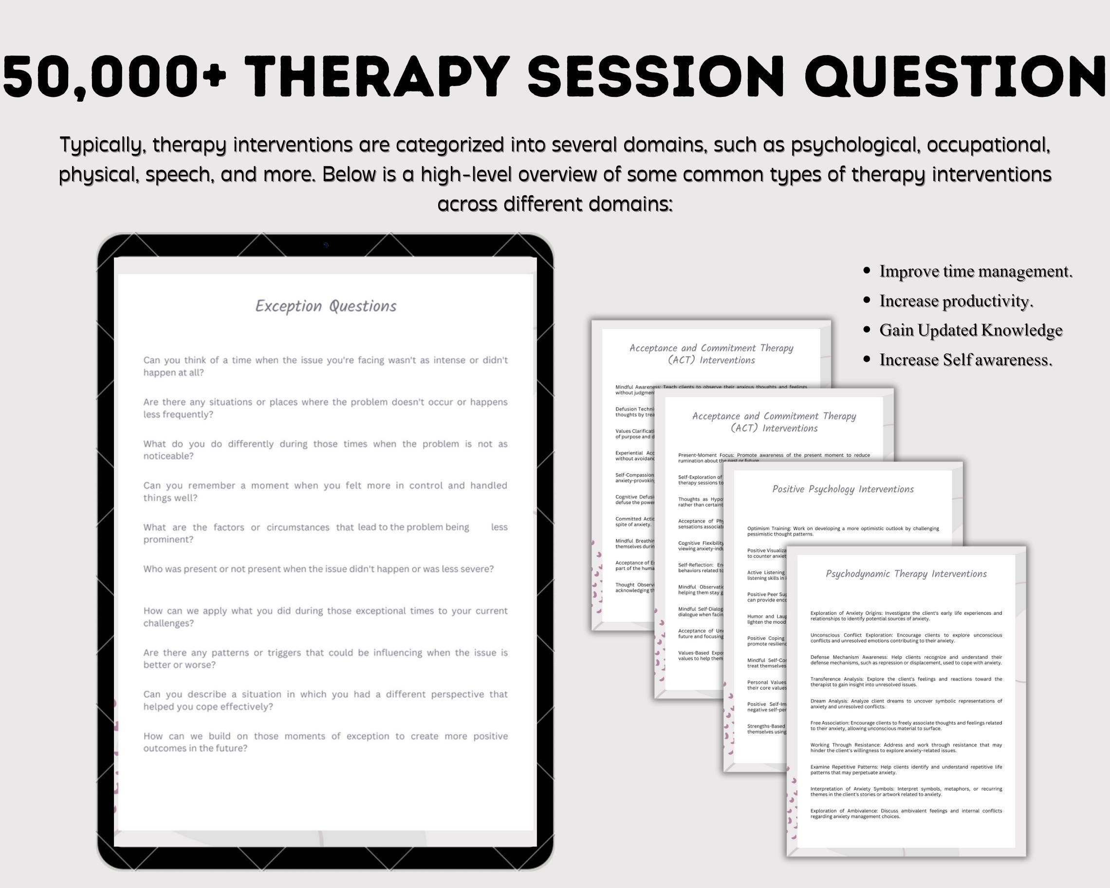Therapy Session Questions MEGA BUNDLE Therapy, Question, Therapist ...