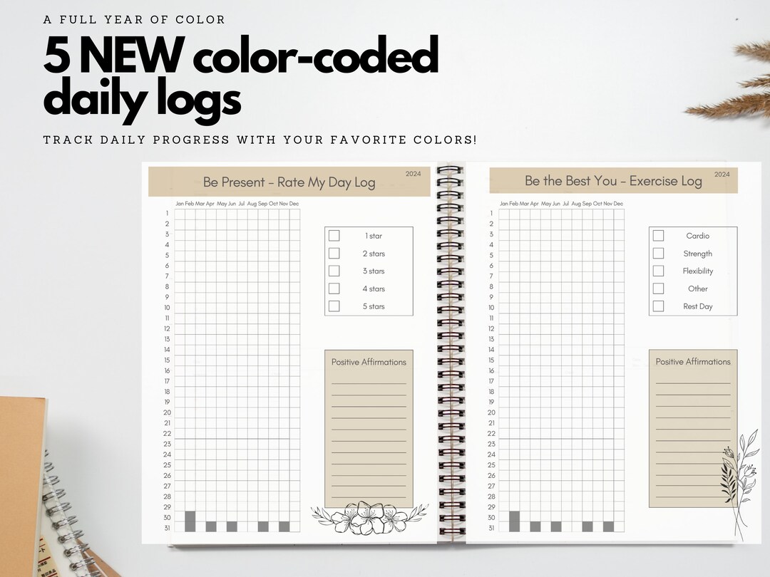 NEW Color-coded Daily Logs! 5 Printable Logs Including an Exercise Log ...