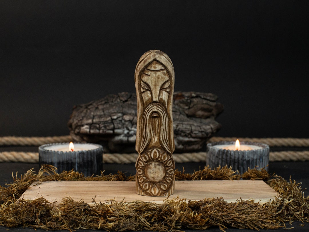 Wooden Figurine Perun. Slavic God. Wood Carving. Altar. Heathen. God ...