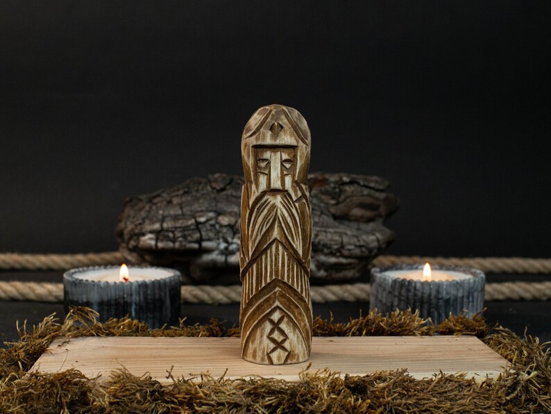 Wooden Figurine Veles. Pagan God. Wood Carving. Altar. Heathen. God ...