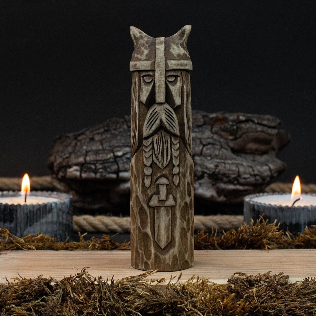 Tyr, Brave Norse God of War and Justice – 6 Inches, Hand-carved Brown ...
