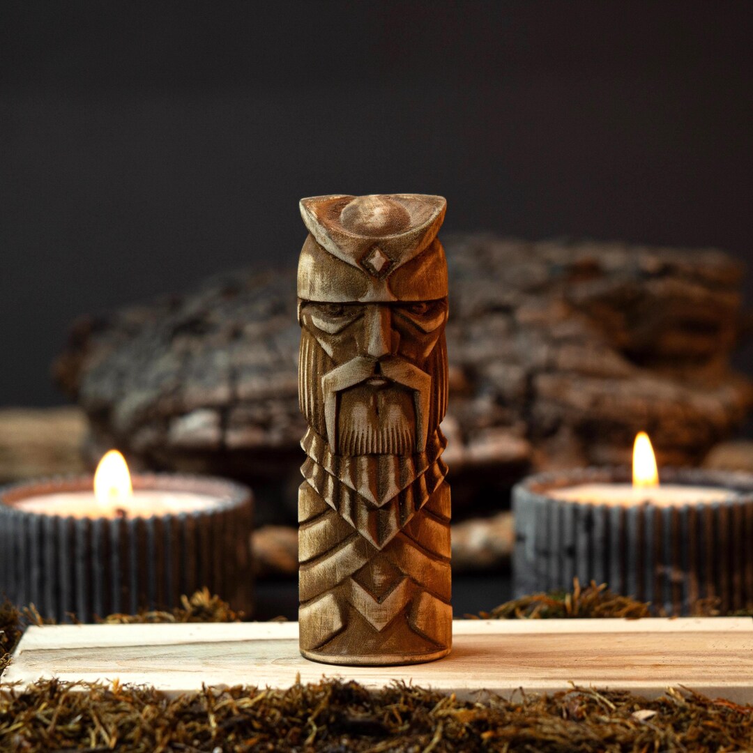 Brown Tyr Wooden Figurine – 4.7 Inch Norse God of Honor and Justice ...