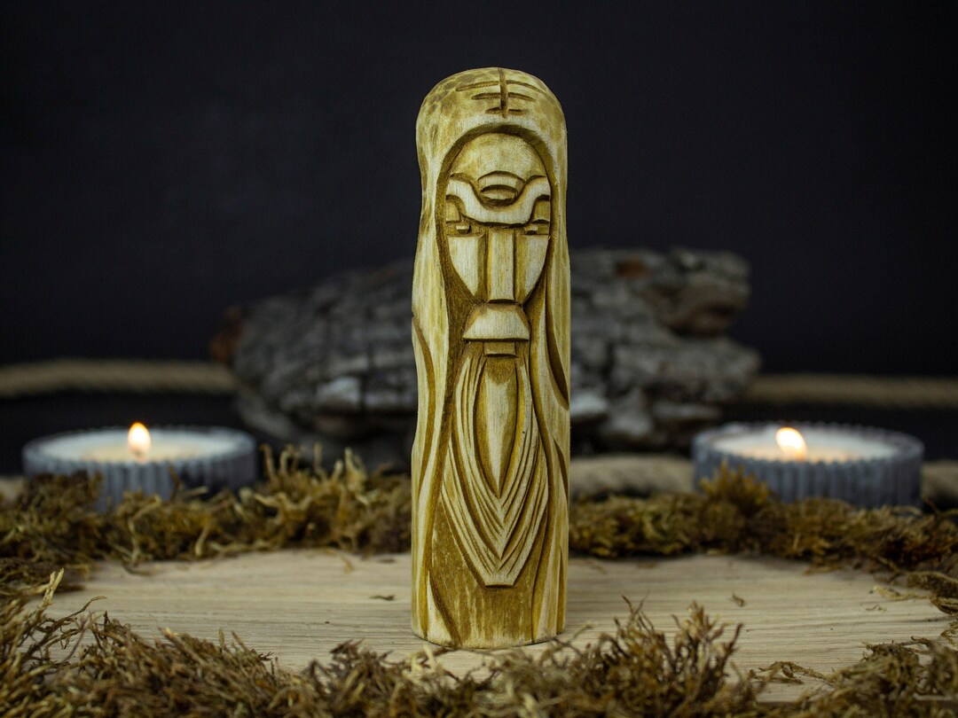 Wooden Figurine Borr. Scandinavian God. Wood Carving. Altar. Heathen ...
