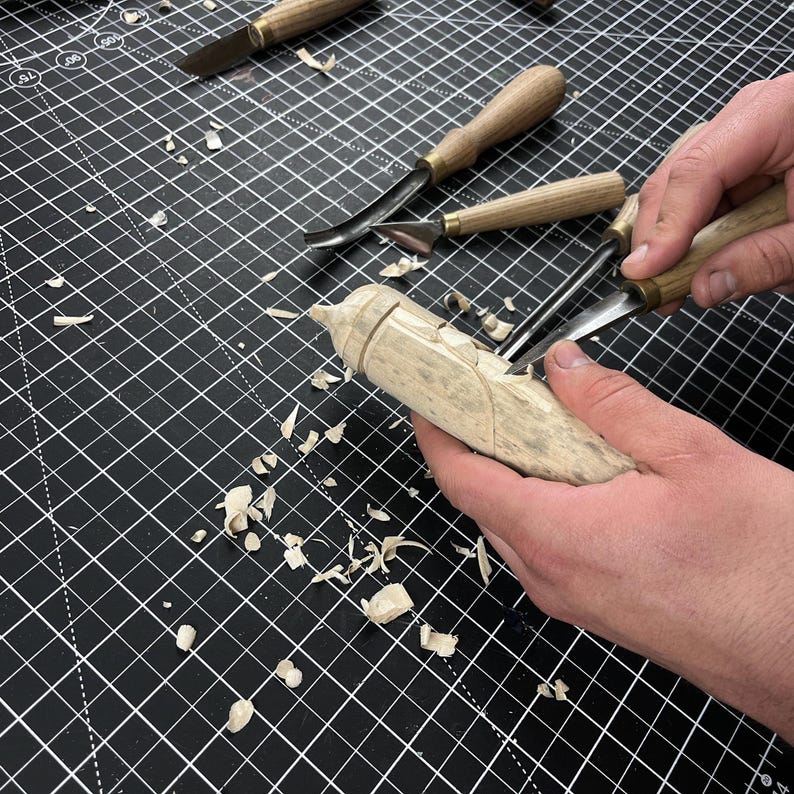 Wooden Tyr Statue 6-inch – Norse God of Justice for Asatru Altar ...