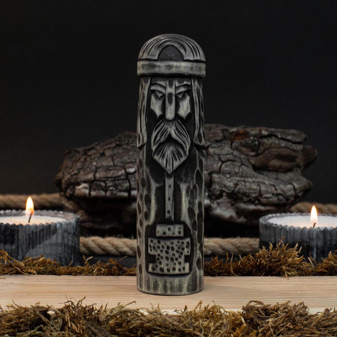 Thor God of Lightning and Protector of Mankind, 6 Inches, Black Viking ...