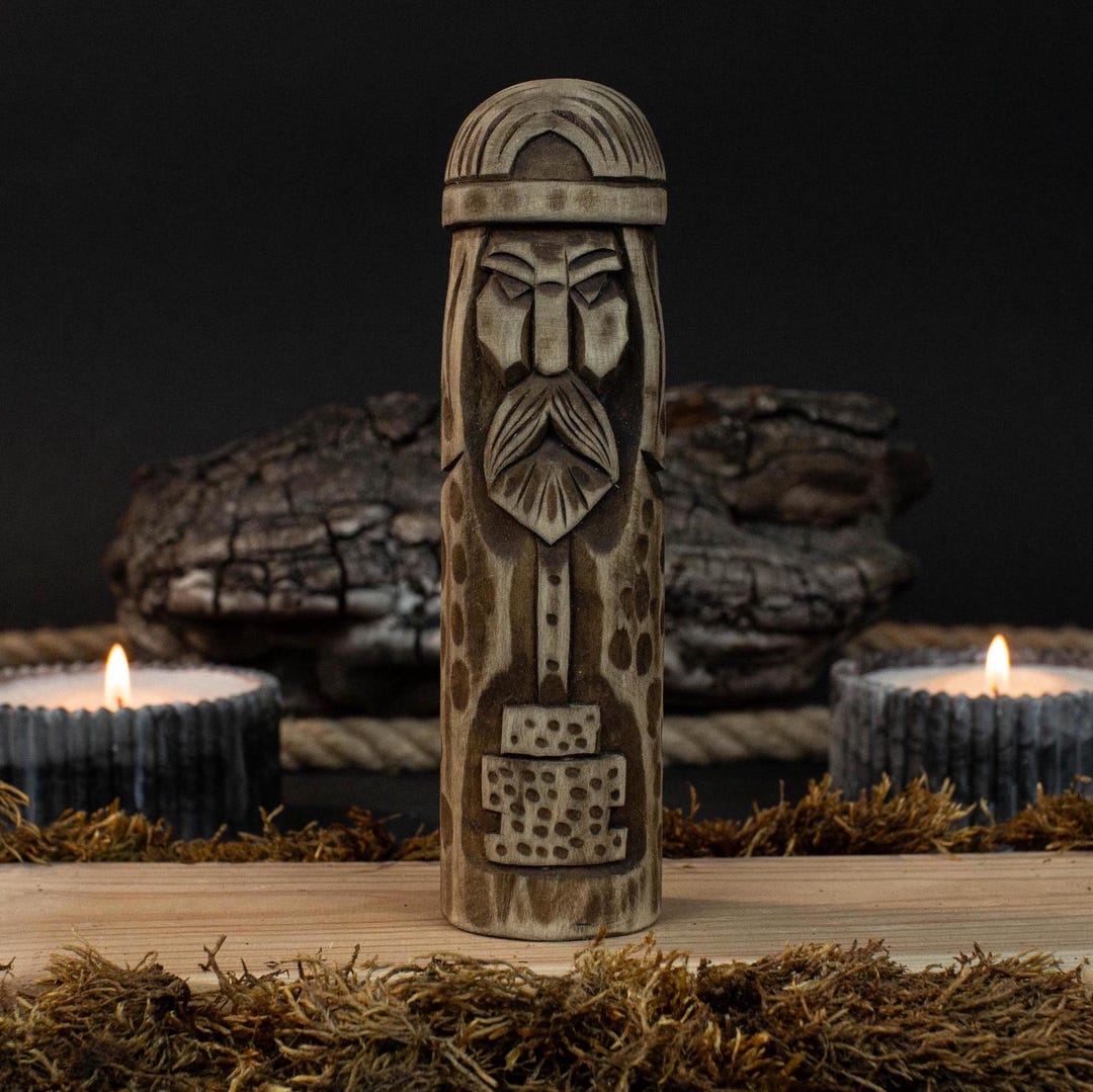 Thor God of Lightning and Protector of Mankind, 6 Inches, Viking Statue ...