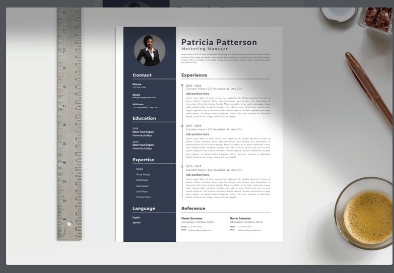 Black Elegant Resume 2024 - Etsy