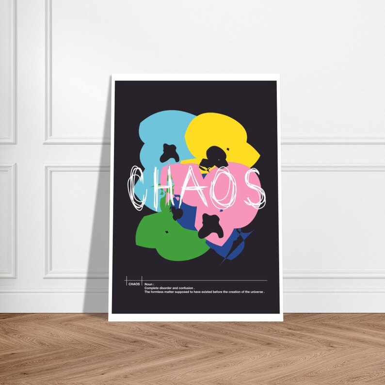 Chaos Poster Graphic Design Print Prints Typography Print Graphic ...