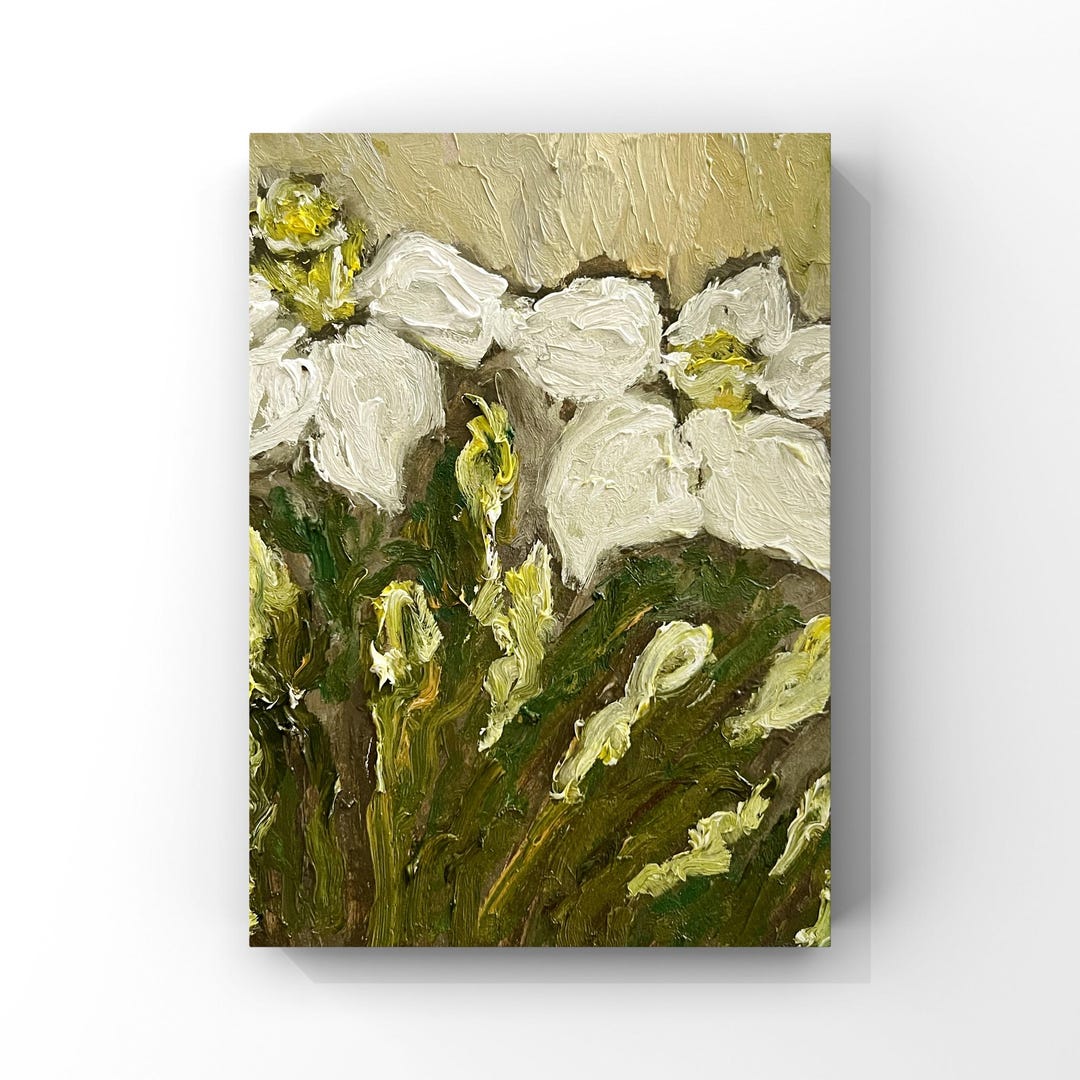 Daffodils Oil Painting Daffodil Flower Art Original Impressionist ...