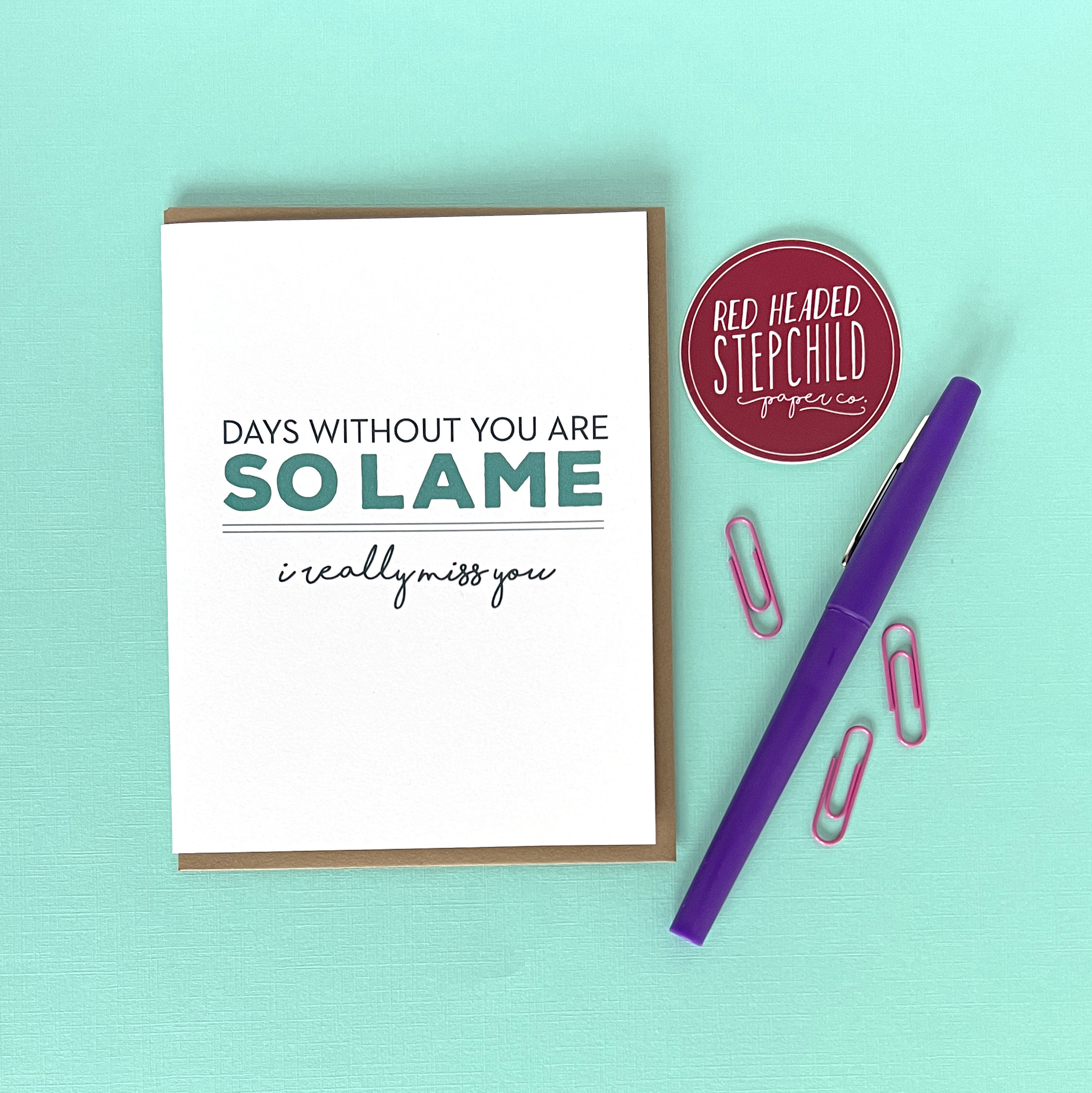 Days Without You Are so Lame Card I Miss You Card Love - Etsy
