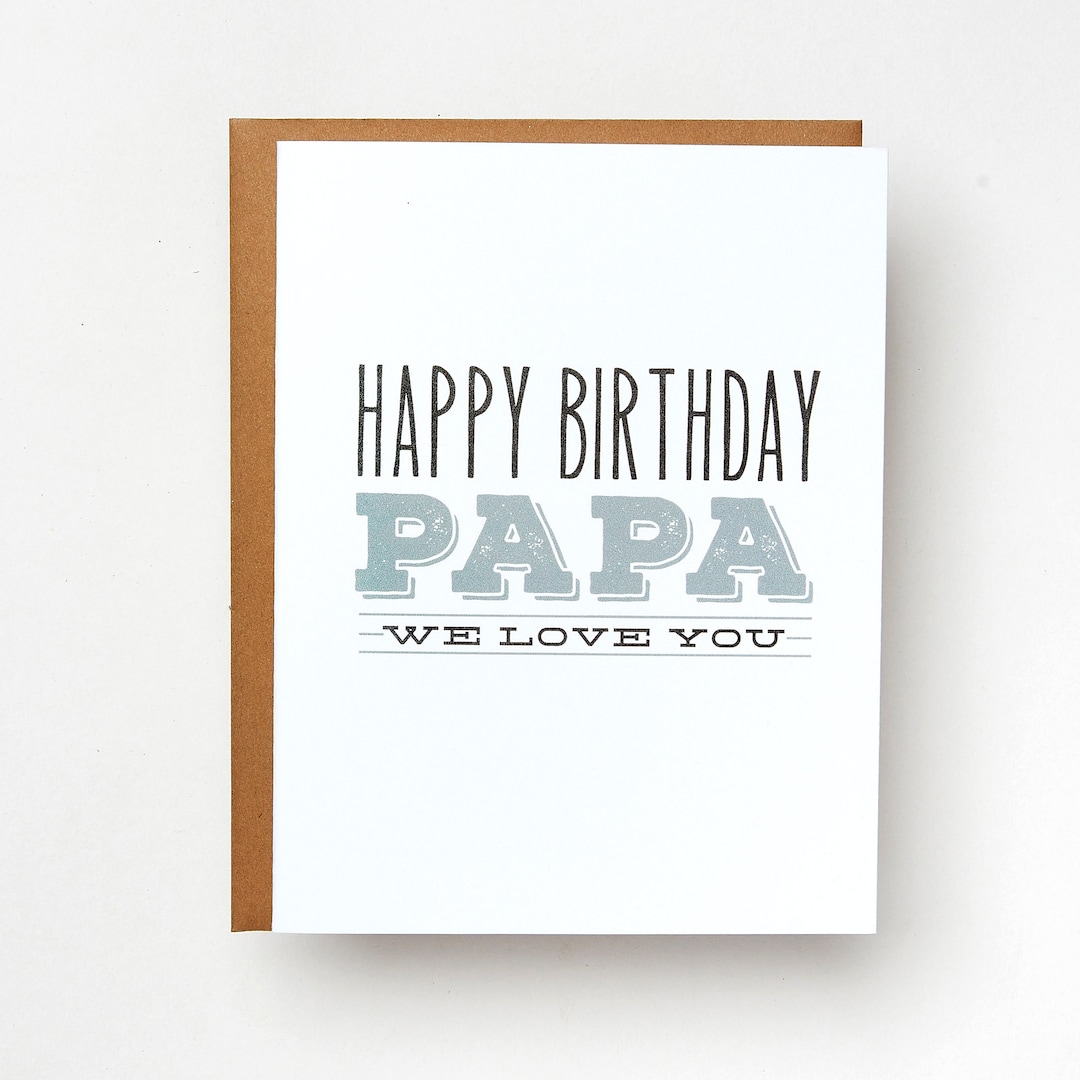 Happy Birthday Papa Card | Love You Grandfather - Etsy