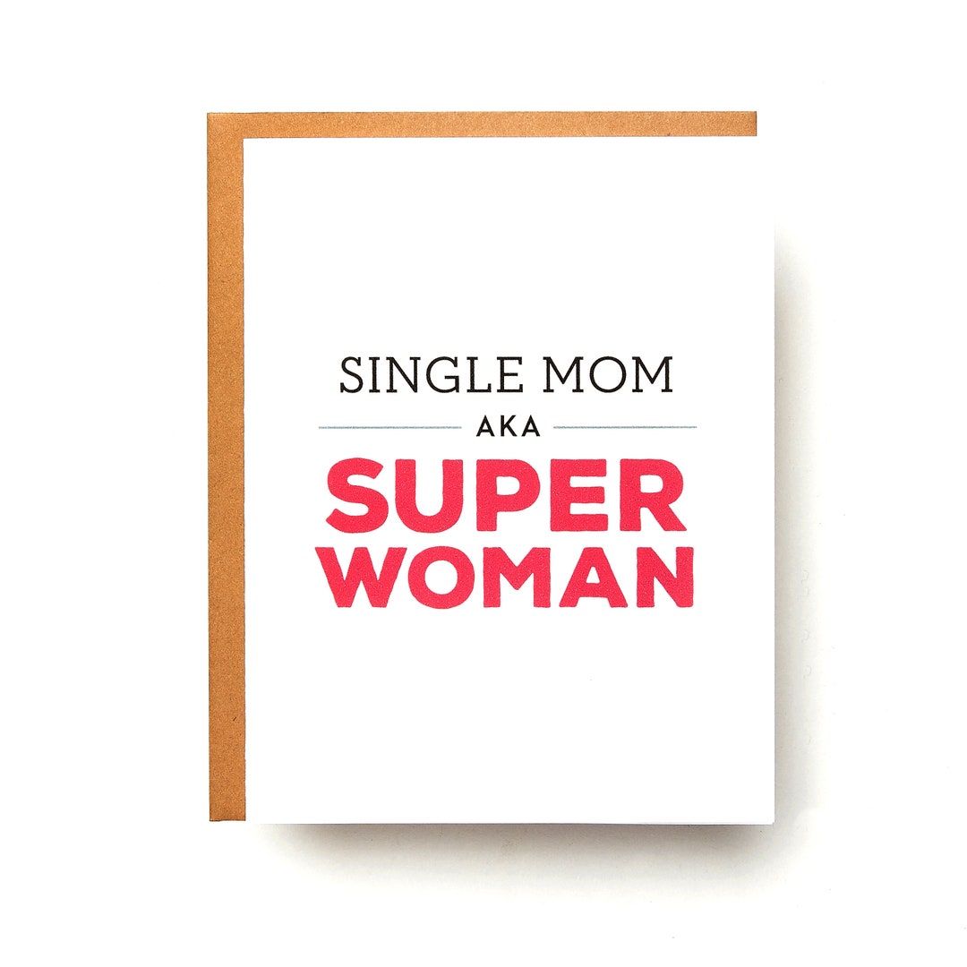 Single Mom Aka SUPER WOMAN Card | Mother's Day Card | Card for Mom ...