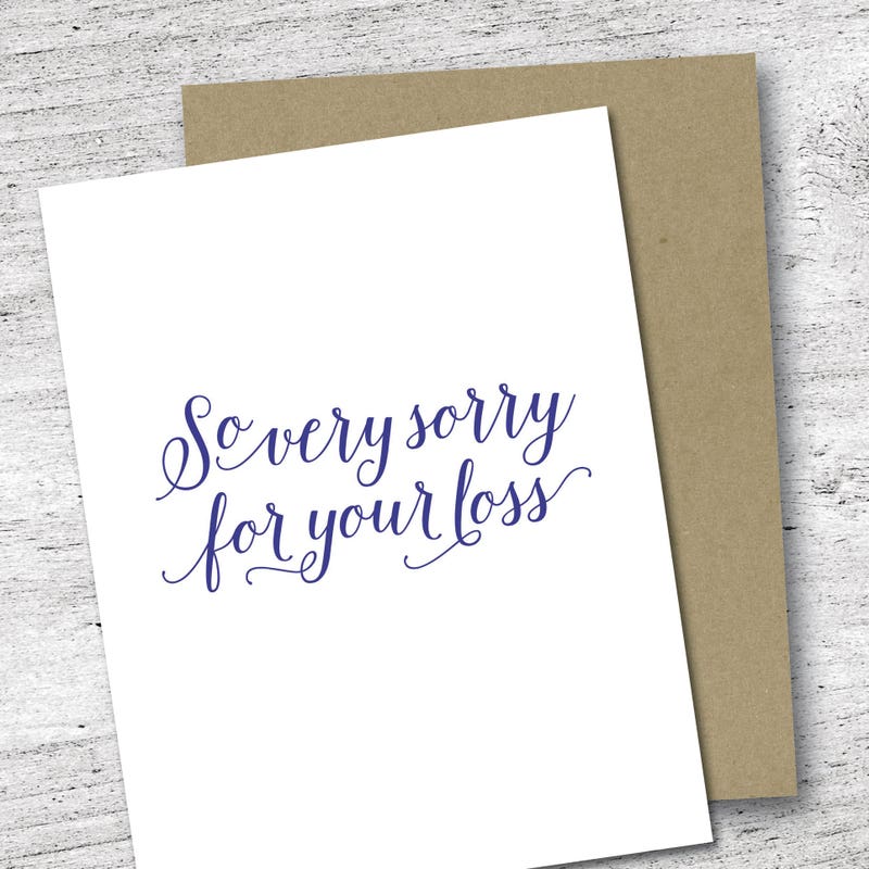 Sorry for Your Loss Card - Etsy