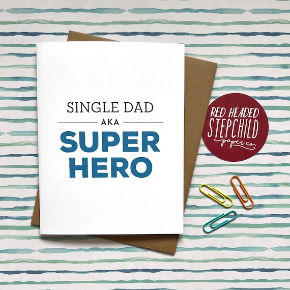 Single Dad Aka SUPER HERO Card Father's Day Card Card | Etsy