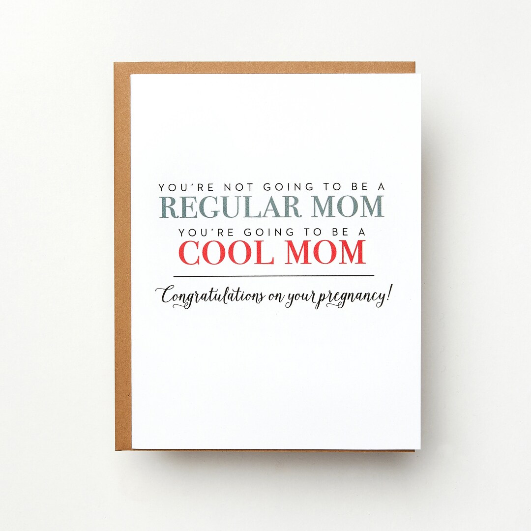 Cool Mom Card | Pregnancy Card | Baby Shower | Expecting | New Mom ...
