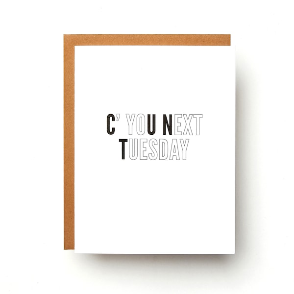 See You Next Tuesday - Etsy