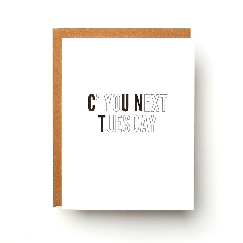 See You Next Tuesday - Etsy