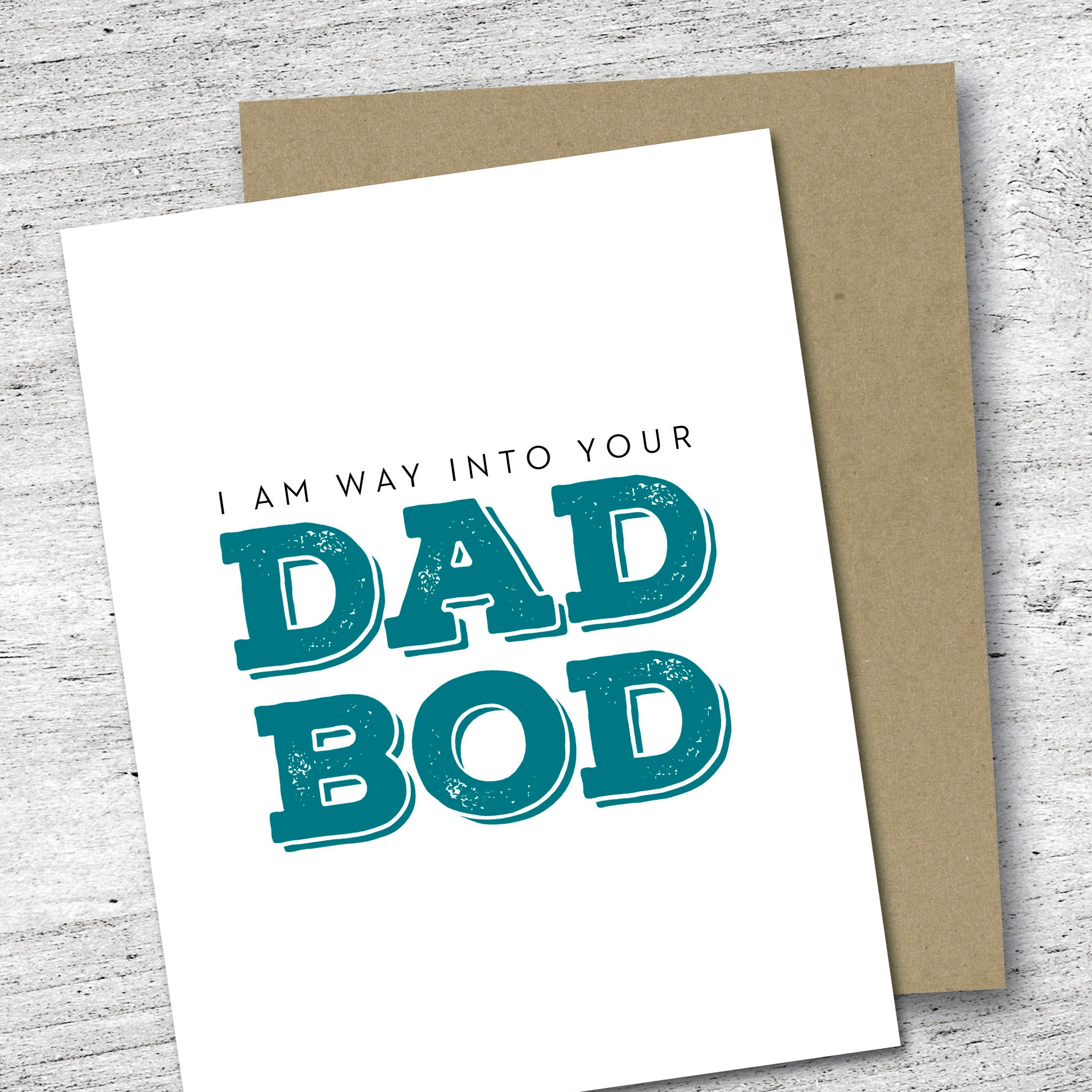 I Am Way Into Your Dad Bod Card Happy Father's Day Card - Etsy