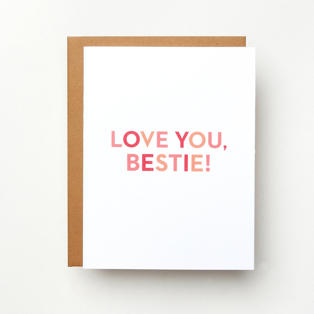 Love You Bestie Card | Friendship | Best Friends | Miss You | Funny ...