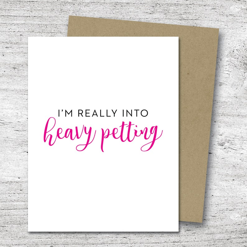 I'm Really Into Heavy Petting Card Relationship Card - Etsy