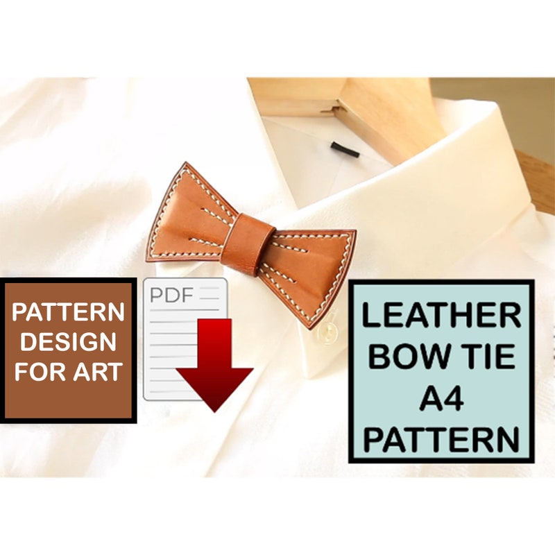 Leather Bow Tie - Etsy