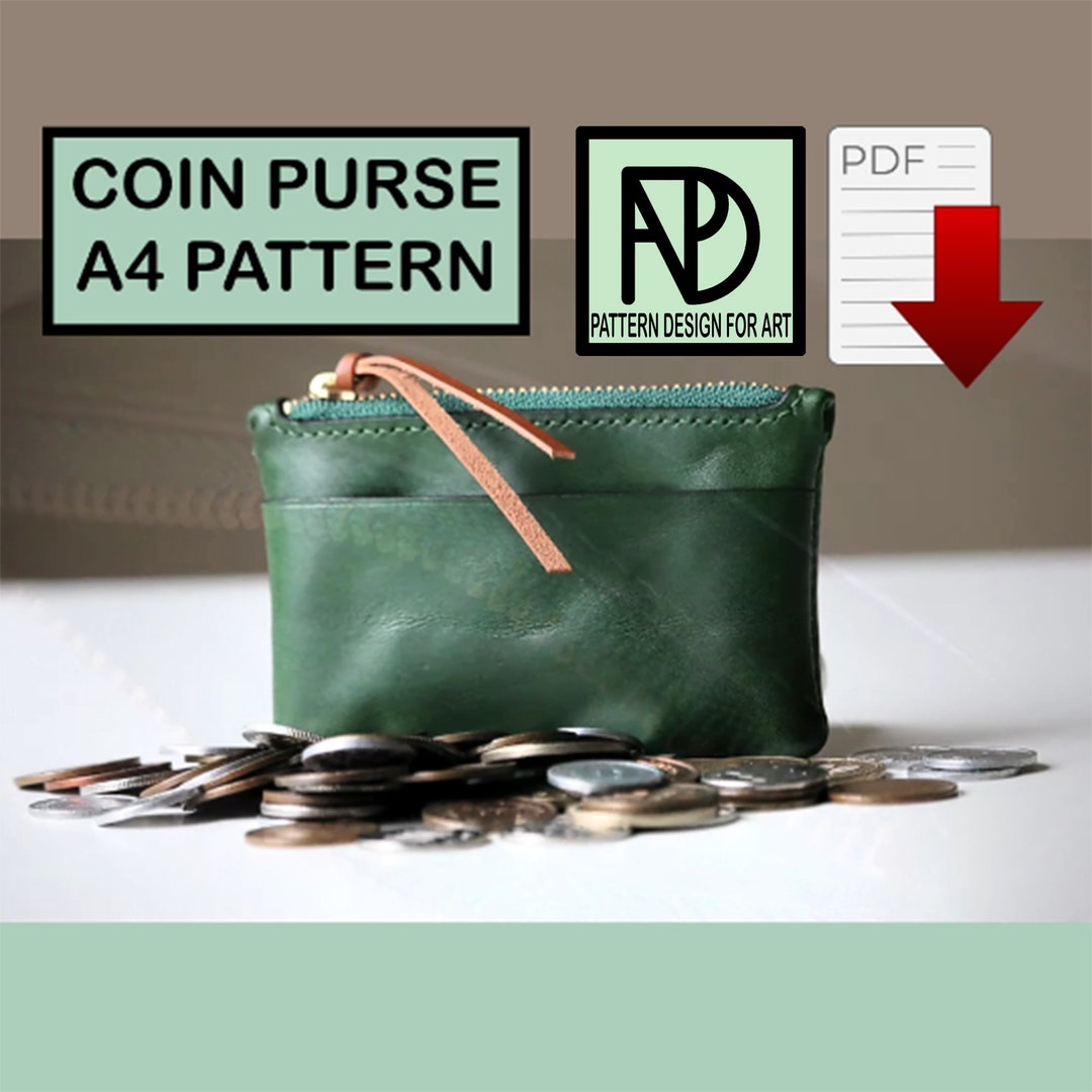 Diy Leather Coin Purse | Mini Coin Purse Pattern | PDF Leather Template ...