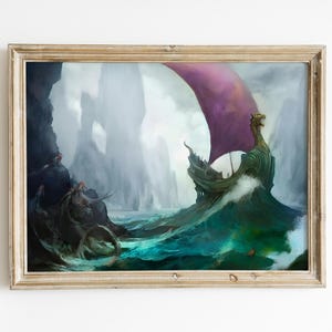 Narnia Ship İnspired Art Print,voyage of Dawn Treader,narnia Art ...