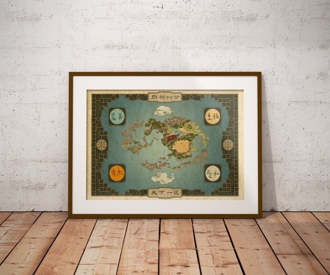 Map of the Last Airbender, Avatar the Last Air Bender Journey Map ...